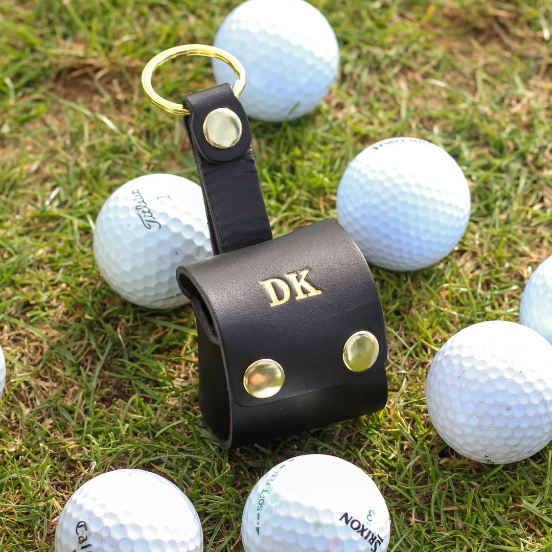 Personalised Leather Golf Ball Holder Accessory Gift Golf - Etsy