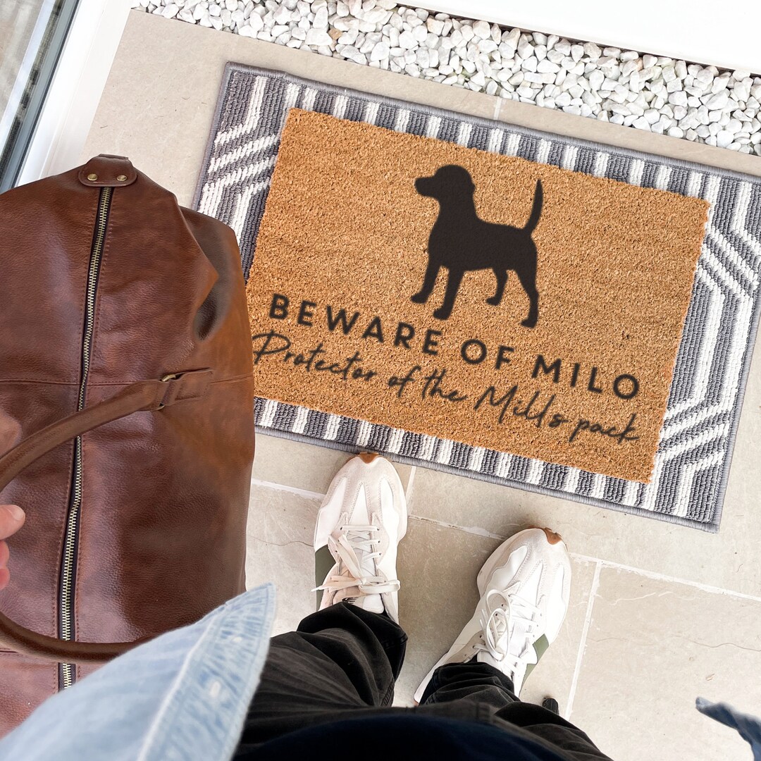 Personalised Dog Door Mat, Personalized Doormat, Cute Doormat, Coir ...