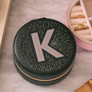 Personalised Initial Jewellery Box Travel Accessories, Personalised ...