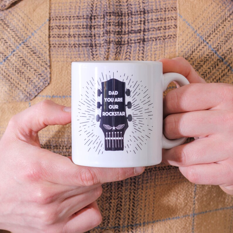 Personalised Rockstar Guitar Mug Gift for the Home, Guitar Coffee Mug ...