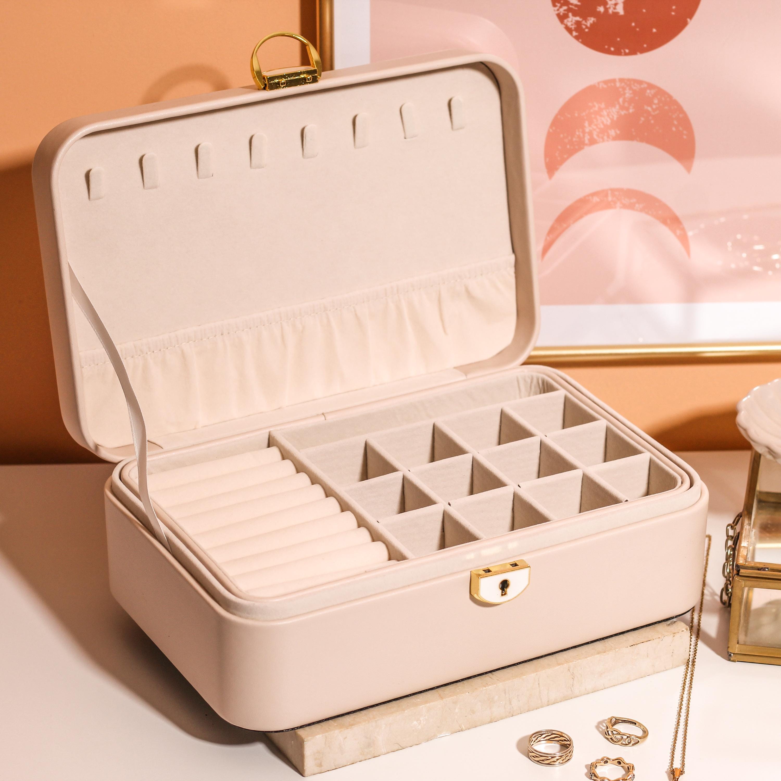 Personalised Large Cream Jewellery Box Gift for Her Accessories ...