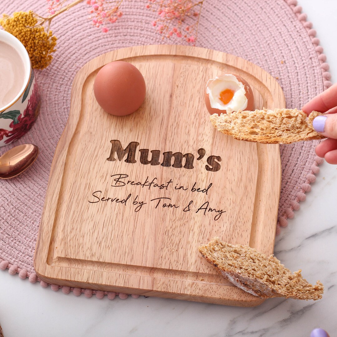 Personalised Mums Breakfast in Bed Board, Custom Charcuterie Board ...