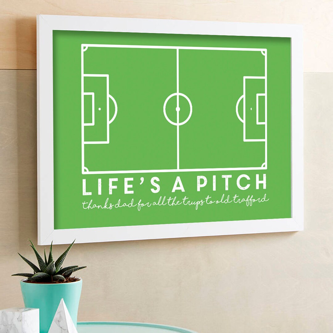 Personalised Football Pitch Print, Personalised Print, Personalised ...