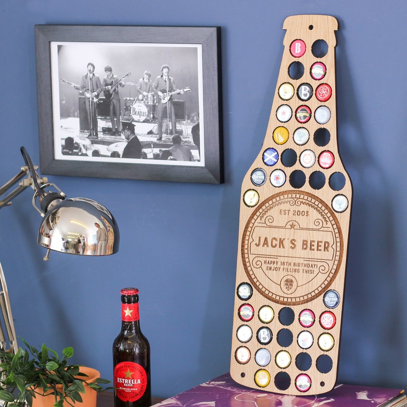 Personalised Beer Bottle Cap Collector Beer Cap Collector - Etsy