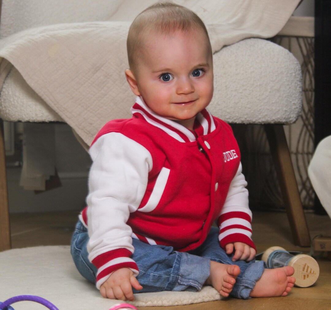 Personalised Varsity Jacket for Children Baby Gift, Custom Varsity ...