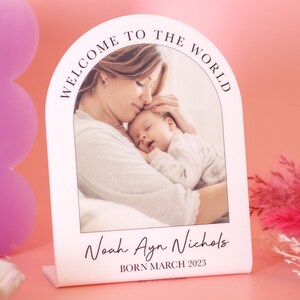 Personalised New Born Baby Photo Frame Gift, Baby Photo Frame, Engraved ...