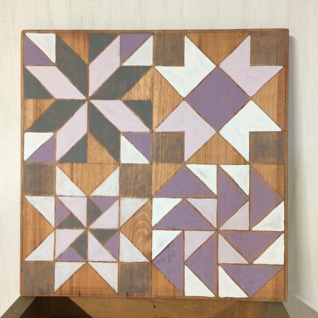 Four Pattern Quilt Block - Etsy