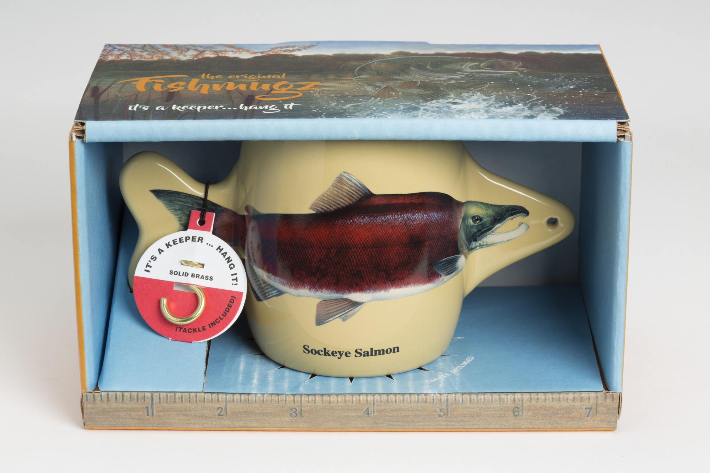 FISHMUGZ Fish Mugs Ceramic Fishing Boating Coffee Cup Novelty Gift Bass ...