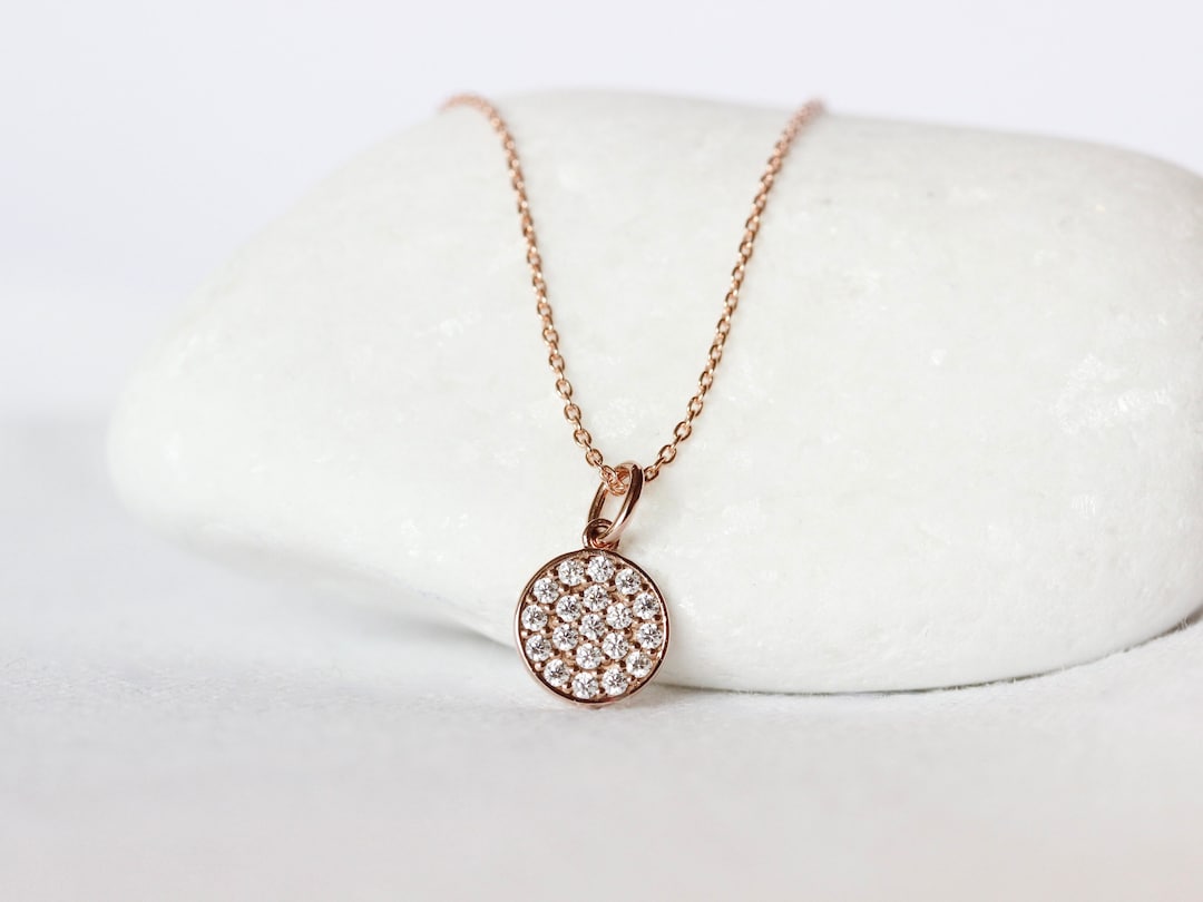 925 Siber Cubic Zirconia Necklace, Pendant With 19 Cubic Zirconia ...