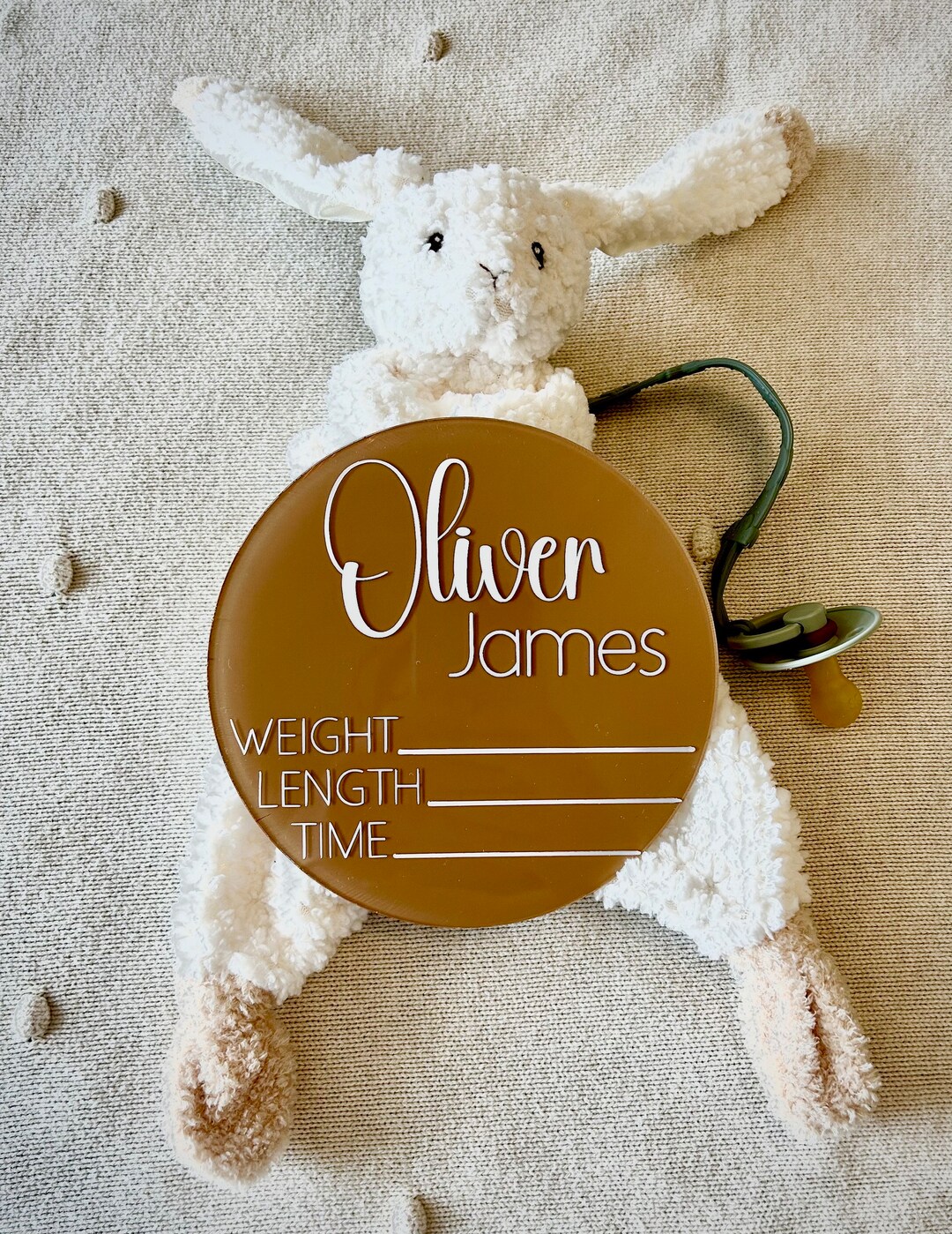 Baby Birth Announcement Sign, Custom Acrylic Baby Name Announcement ...