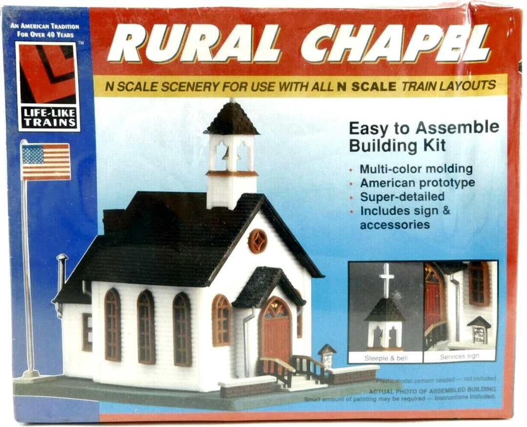 LIFE-LIKE Rural Chapel / Church Building Kit 7464 N Train - Etsy