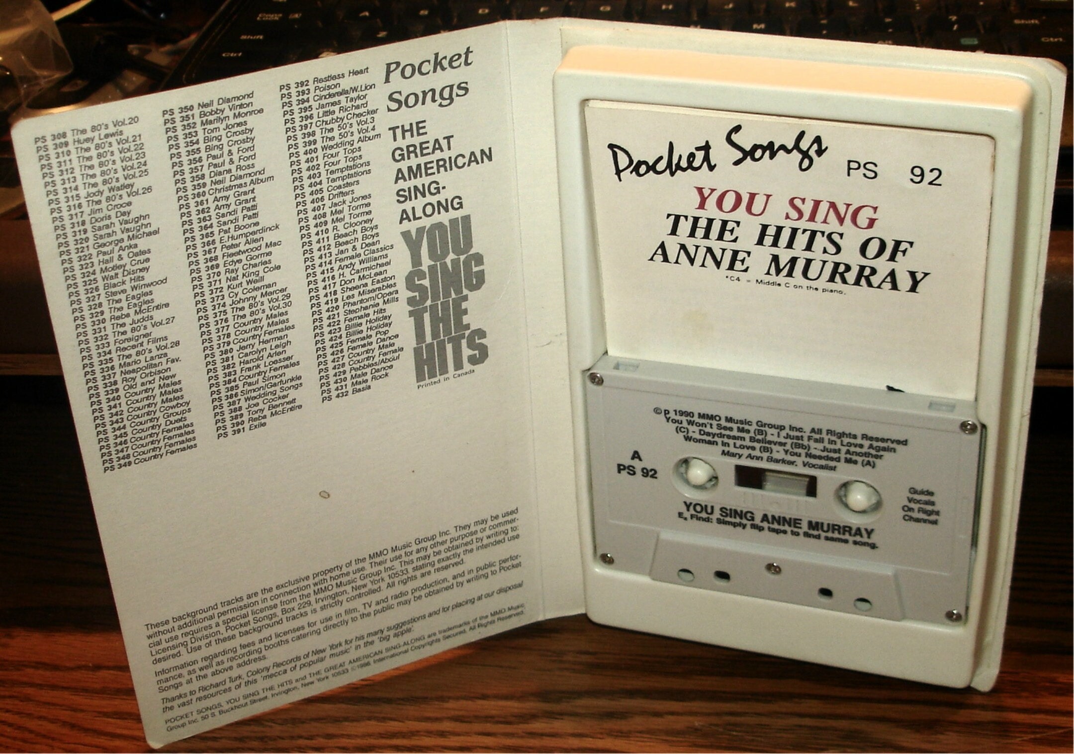 POCKET SONGS - You Sing the Hits - KARAOKE Music Cassette - Your Choice ...