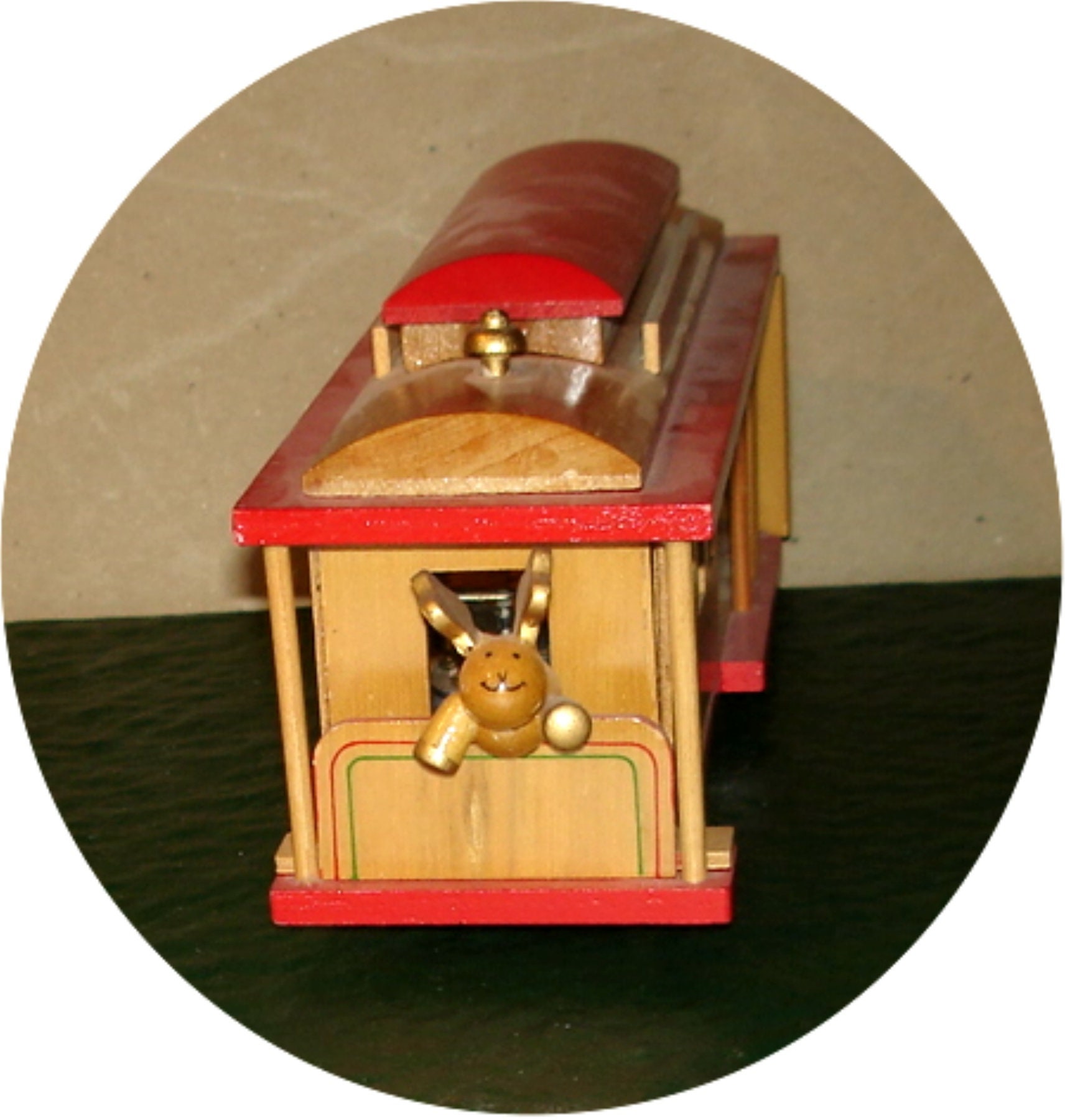 DAKIN - Vintage Wooden San Francisco MUSIC BOX Trolley - Plays Silver ...