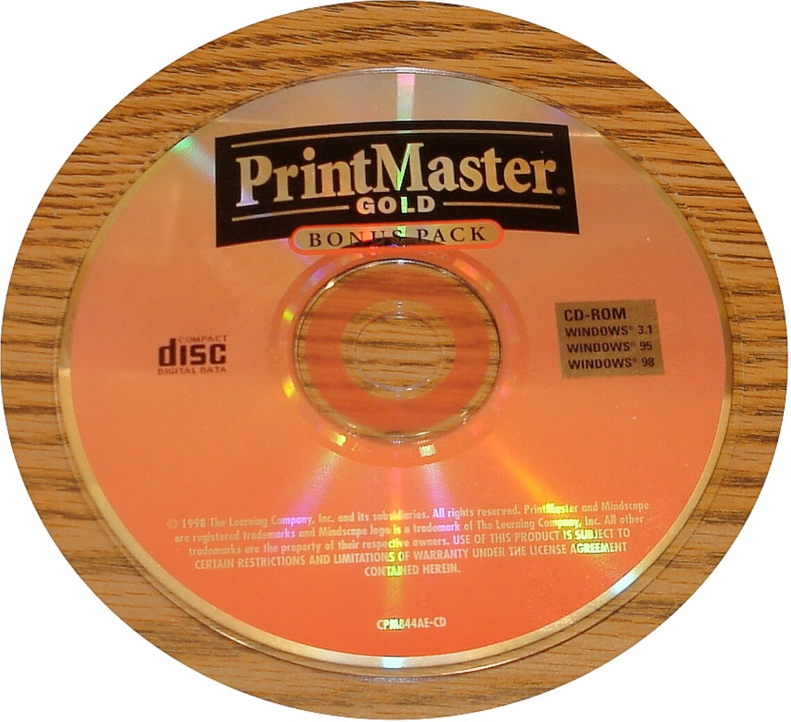 PRINTMASTER Gold Bonus Pack 1998 the Learning Company CD-ROM - Etsy Canada