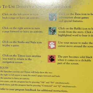 The Lion King Animated Story Book 1994 Disney Interactive CD-ROM - Etsy