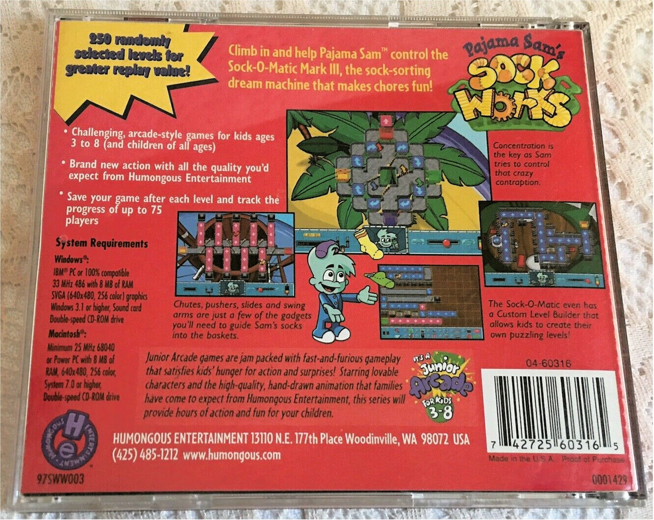 Pajama Sam Pajama Sam's Sock Works 1997 CD-ROM Windows / Mac - Etsy