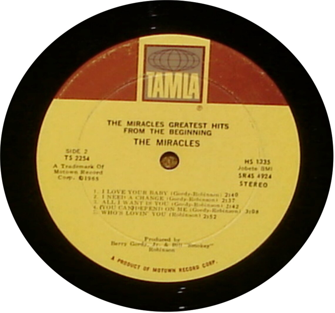 The MIRACLES GREATEST HITS From the Beginning 1965 2 - Etsy