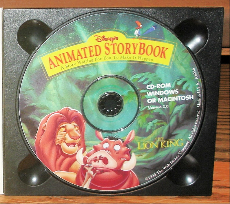 The Lion King Animated Story Book 1994 Disney Interactive CD-ROM - Etsy