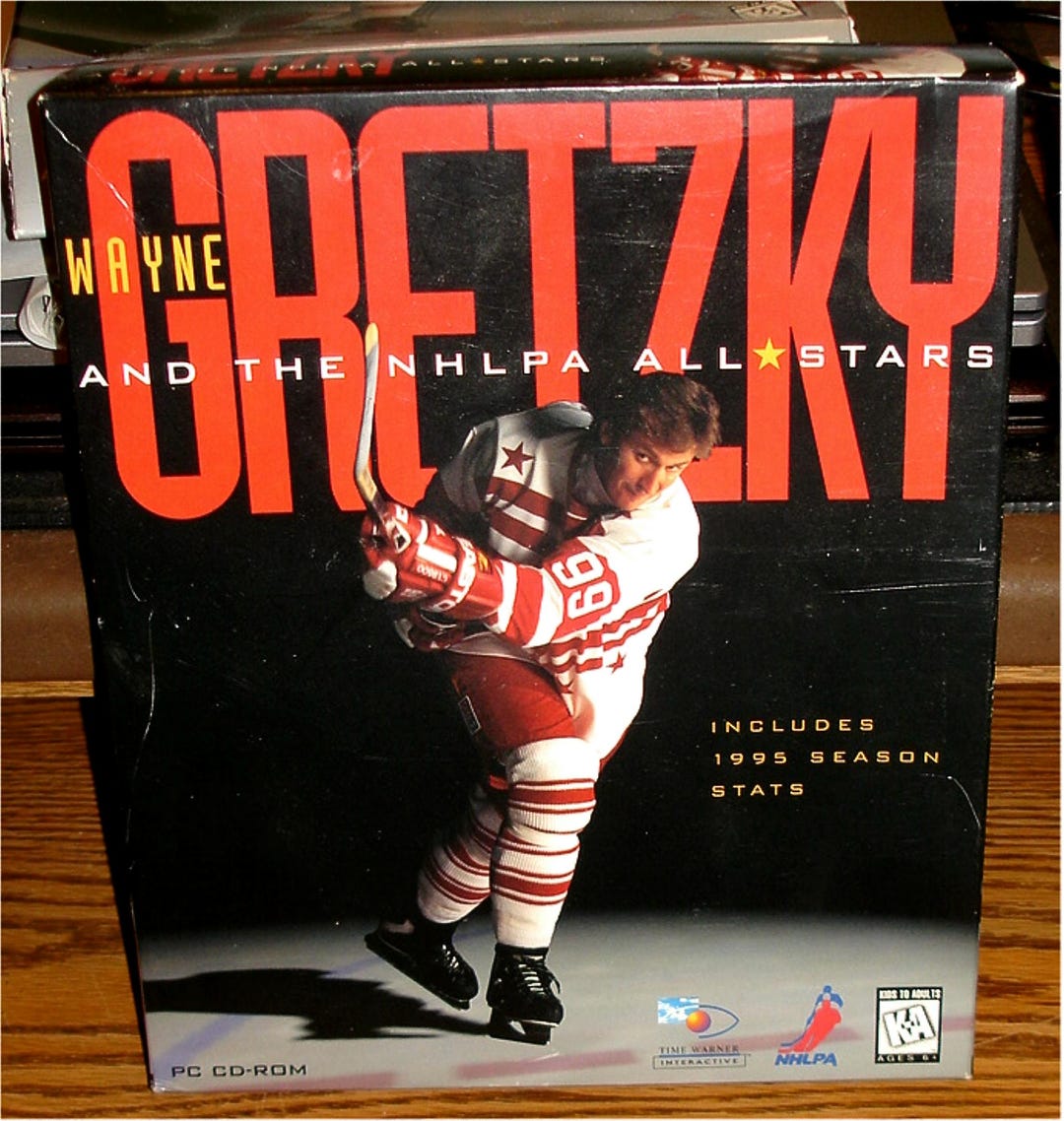 Vintage 1995 Wayne Gretzky & NHL All Stars - IBM Pc - Hockey Cd-rom ...