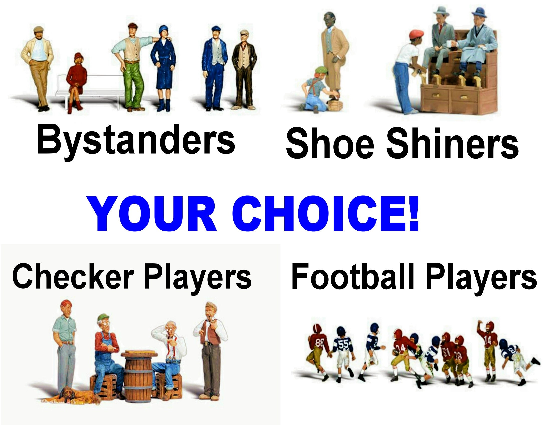 WOODLAND SCENIC ACCENTS N Train Figures New Your Choice - Etsy