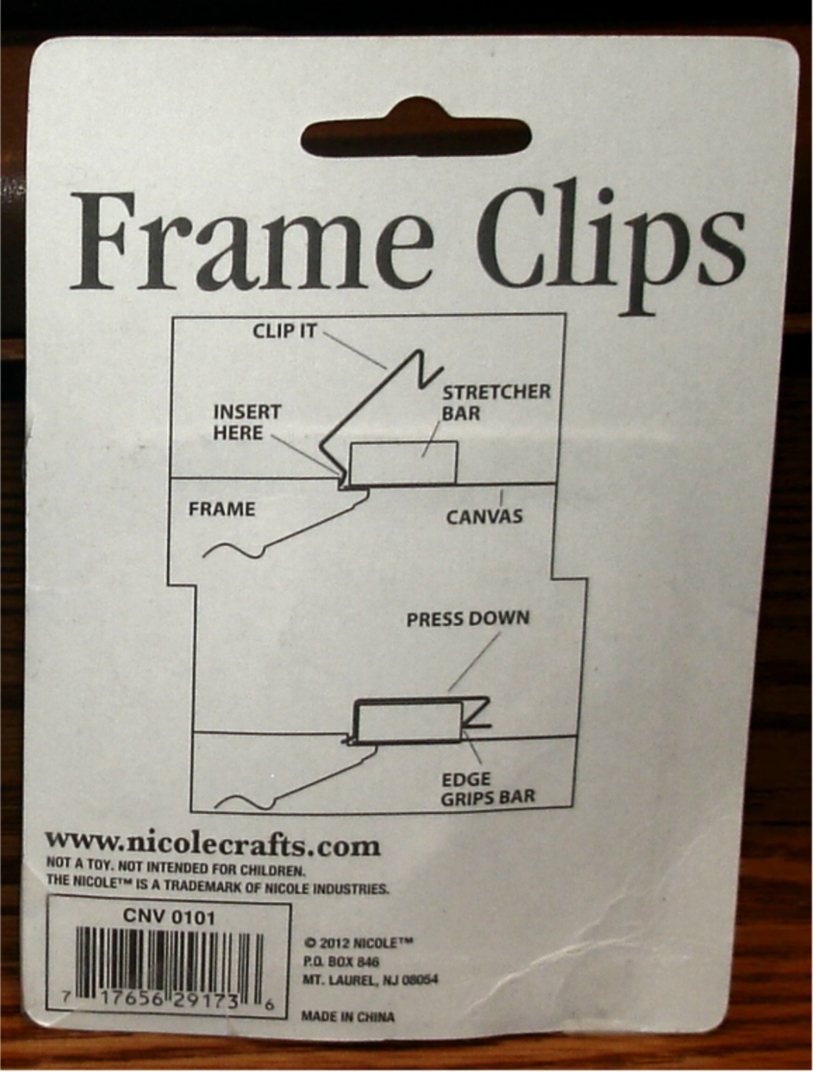 NICOLE CRAFTS - 1.5" - 1.75" Stretcher Bar Frame Clips #CNV-0101 - New ...