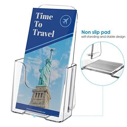 Clear Plastic Trifold Brochure Pamphlet Holder Durable - Etsy