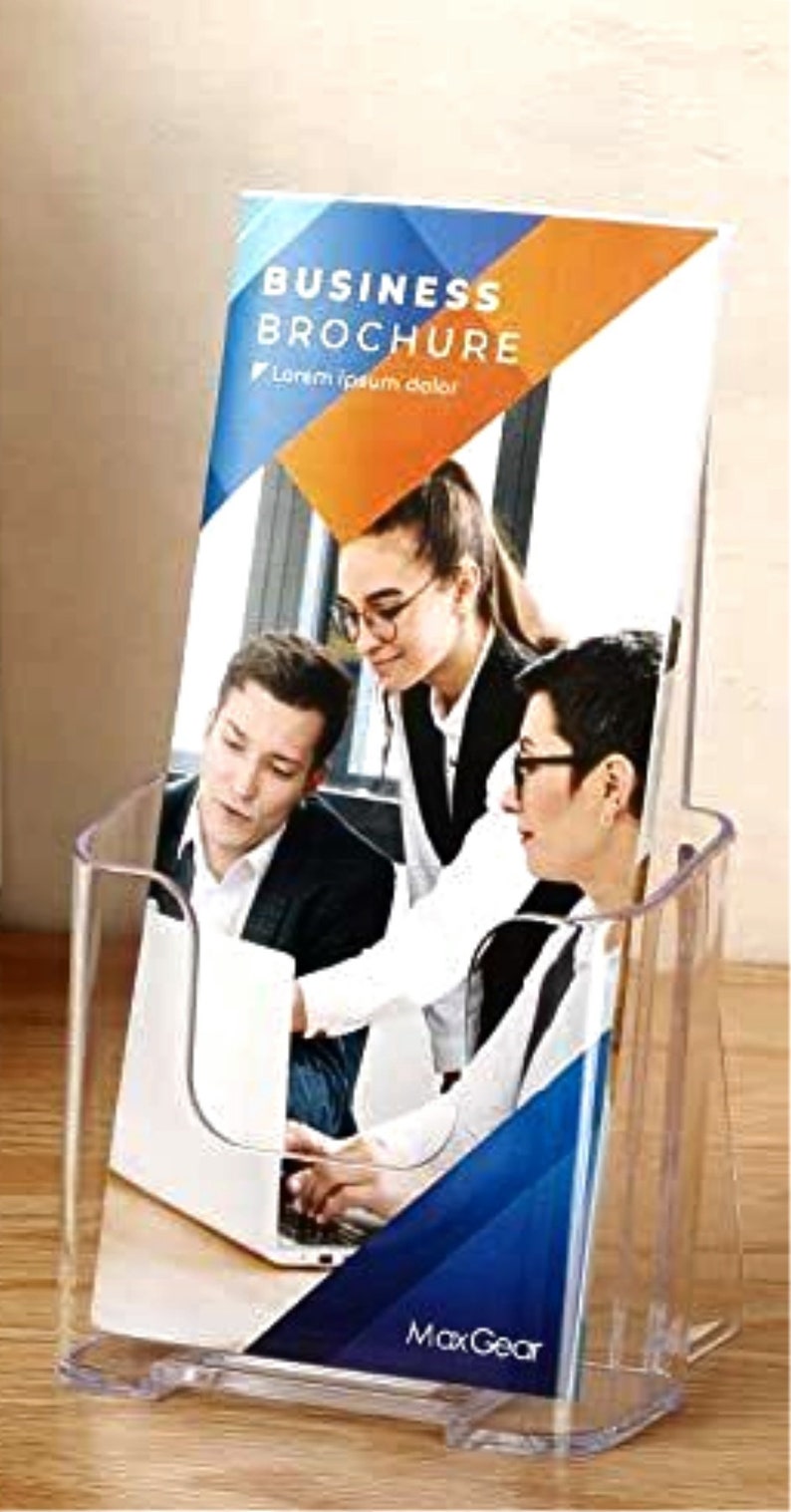 Clear Plastic Trifold Brochure Pamphlet Holder Durable - Etsy