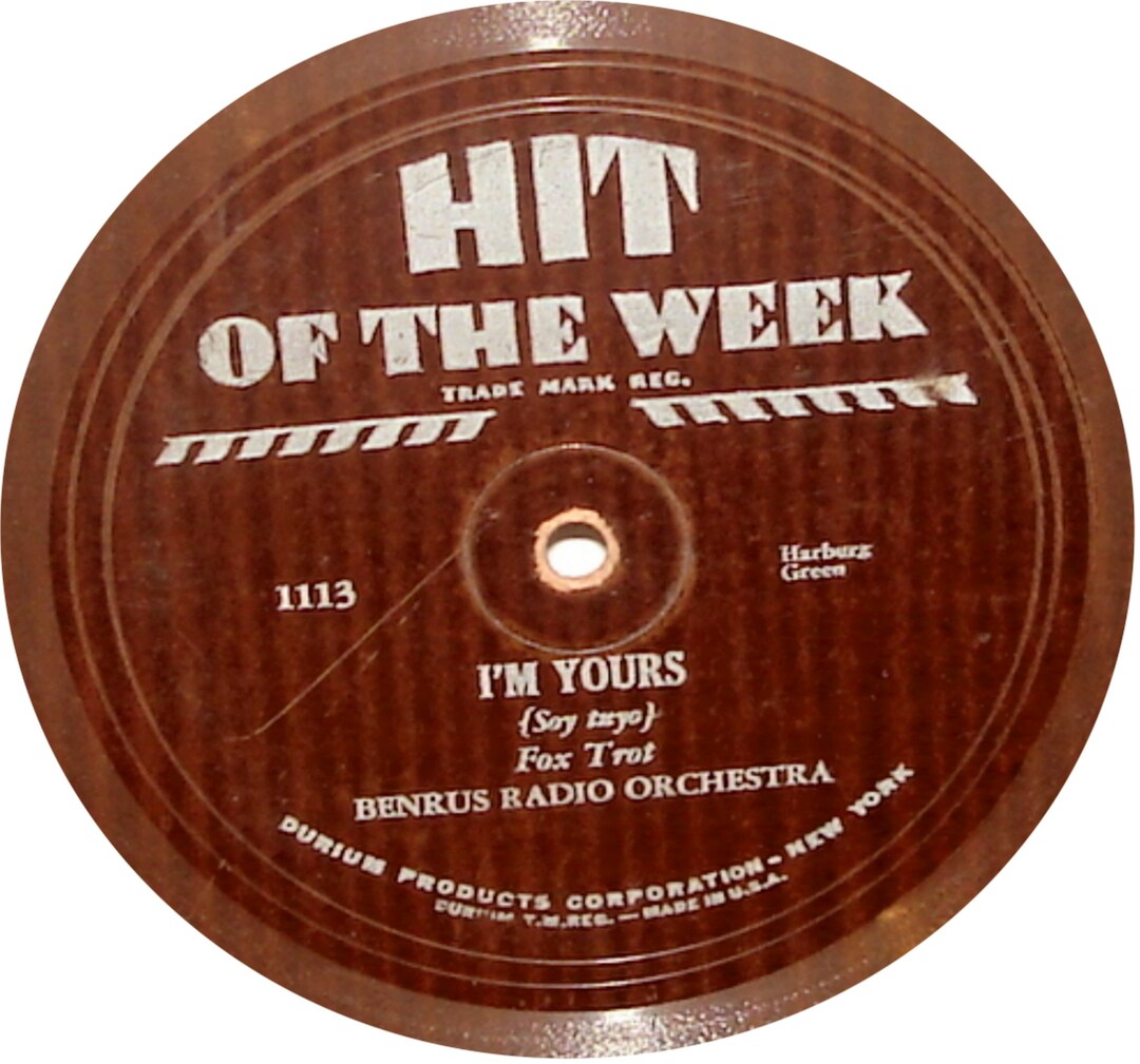 HIT of the WEEK - I'm Yours - Benrus Radio Orchestra - 1930 Jazz 10" 78 ...