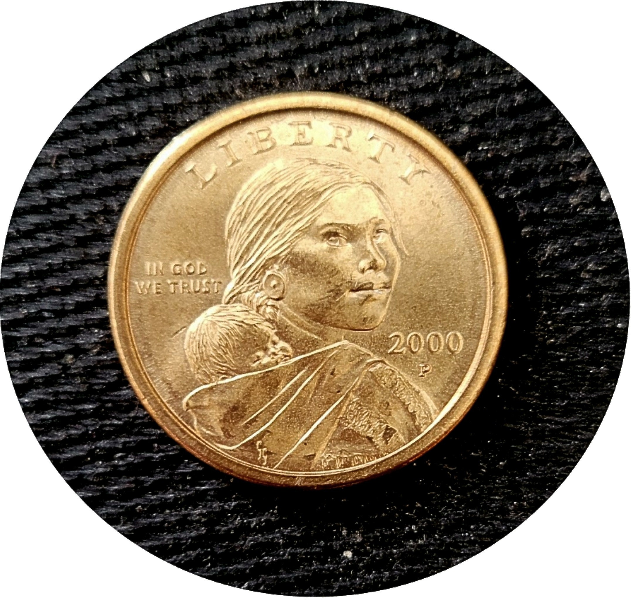 No Edge Writing 2000 P SACAGAWEA One Dollar US Liberty Gold Coin - Etsy