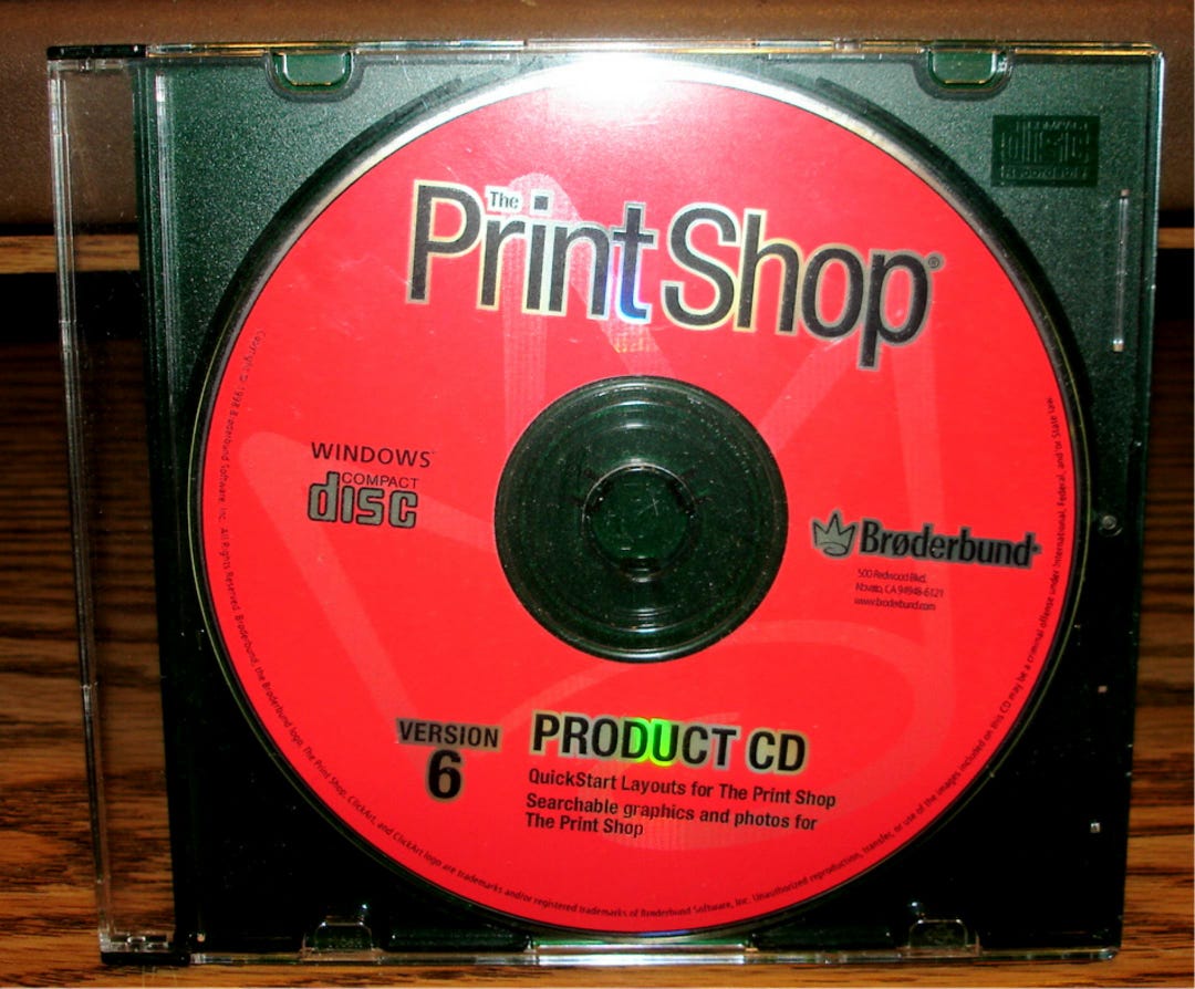 Print Shop Product CD V6 1998 Broderbund Cd-rom for PC Windows - Etsy