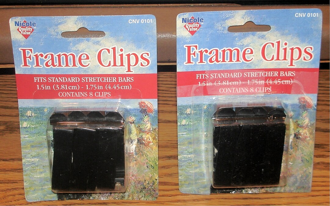 NICOLE CRAFTS - 1.5" - 1.75" Stretcher Bar Frame Clips #CNV-0101 - New ...