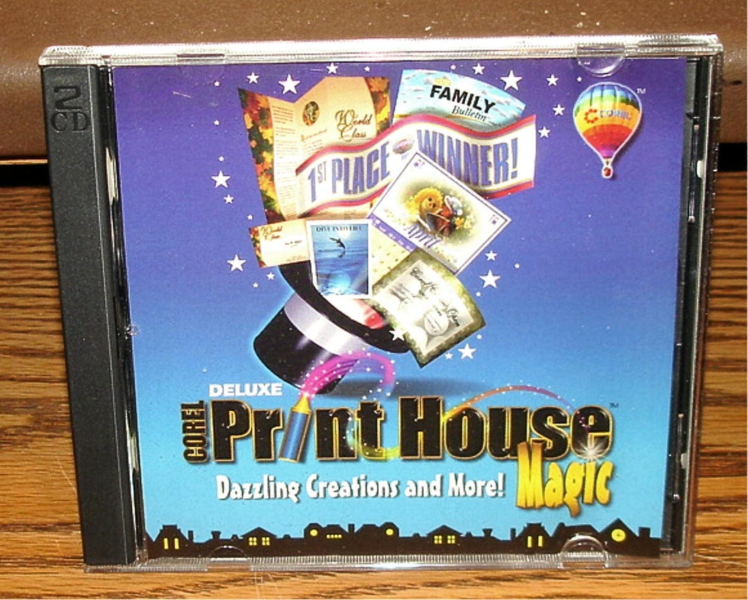Corel Print House Magic 1997/1998 - 4 Cds PC Windows 95, NT 4.0 - Etsy
