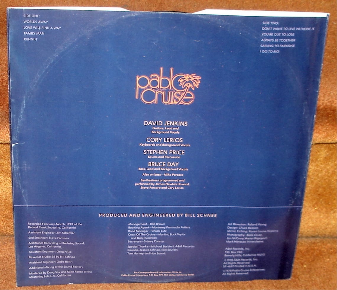 PABLO CRUISE Worlds Away 1978 Soft Rock Pop Music Record | Etsy