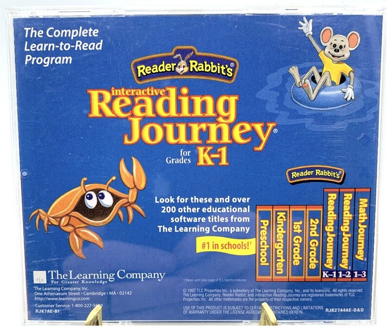 Reader Rabbit Interactive Reading Journey K-1 1997 CD ROM - Etsy