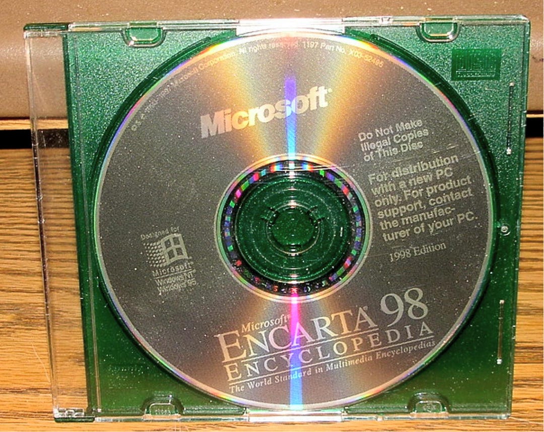 ENCARTA 98 Encyclopedia - 1998 Microsoft CD Windows 95, NT - Etsy