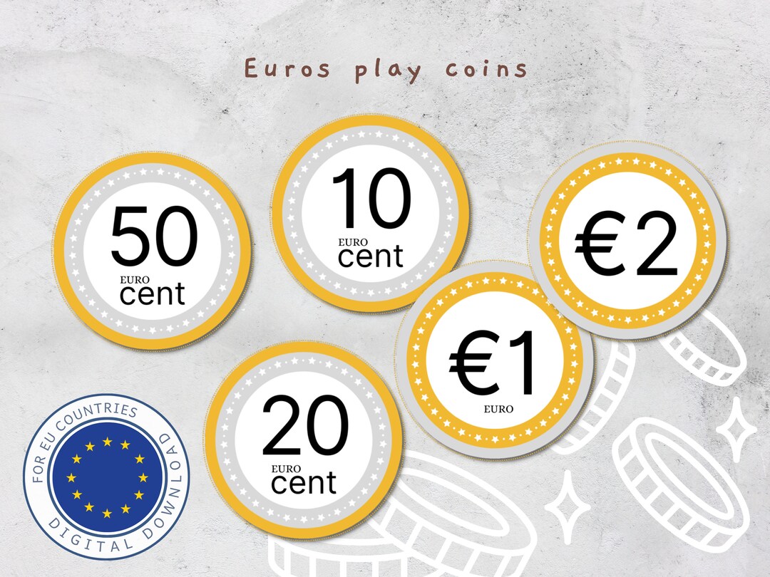 Printable Euros Cent Playmoney for Kids, Pretend Play Currency ...