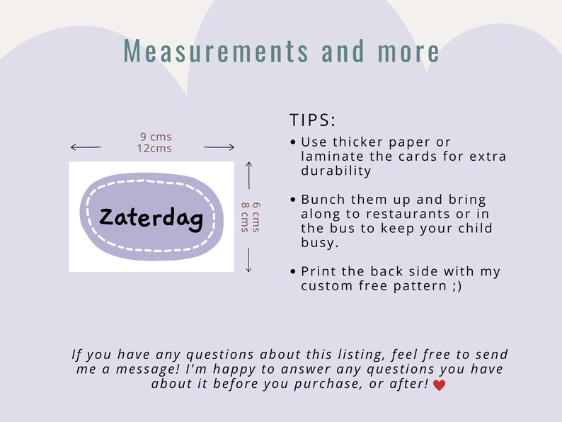 Dutch Days of the Week Flashcards: Rainbow Learning (instant Download ...