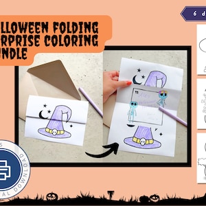 PRINTABLE Fun Halloween Folding Surprise Coloring Pages Kid's Home ...