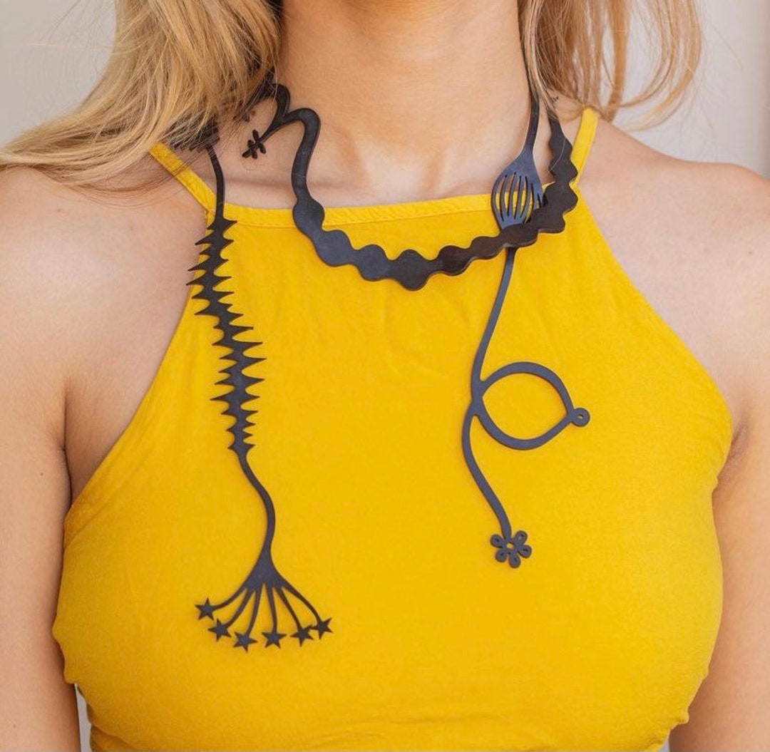 Lightweight Recycled Rubber Necklace - by Design Tun - Etsy UK