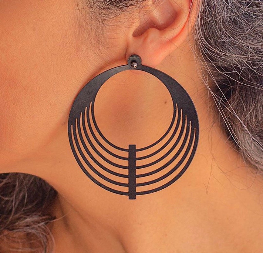 Pendientes ligeros de caucho reciclado de Design Tun - Etsy España