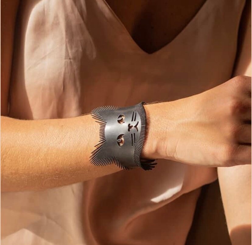 Lightweight Recycled Rubber Cat Bracelet by Design Tun - Etsy