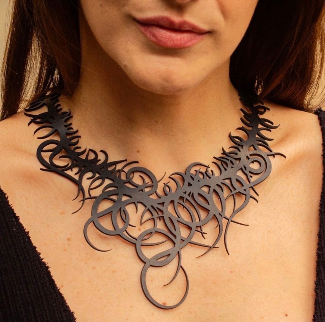 Lightweight Recycled Rubber Necklace - by Design Tun - Etsy