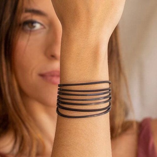 Rubber Bracelet Recycled Jewellery Contemporary Jewelry - Etsy