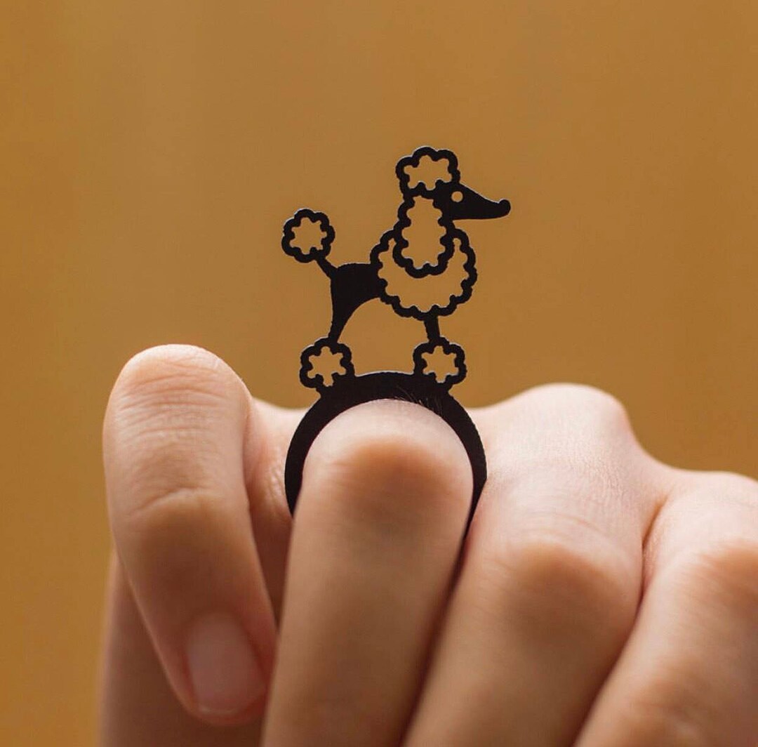 Lightweight Recycled Rubber Poodle Ring by Design Tun - Etsy