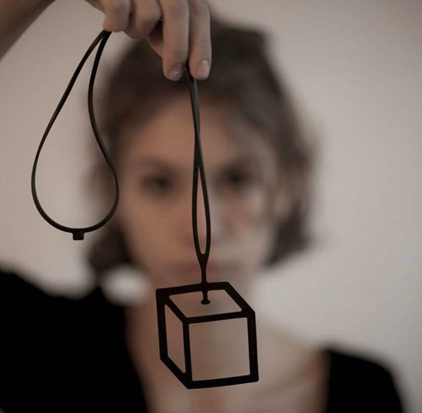 Lightweight Recycled Rubber Cube Necklace by Design Tun - Etsy UK