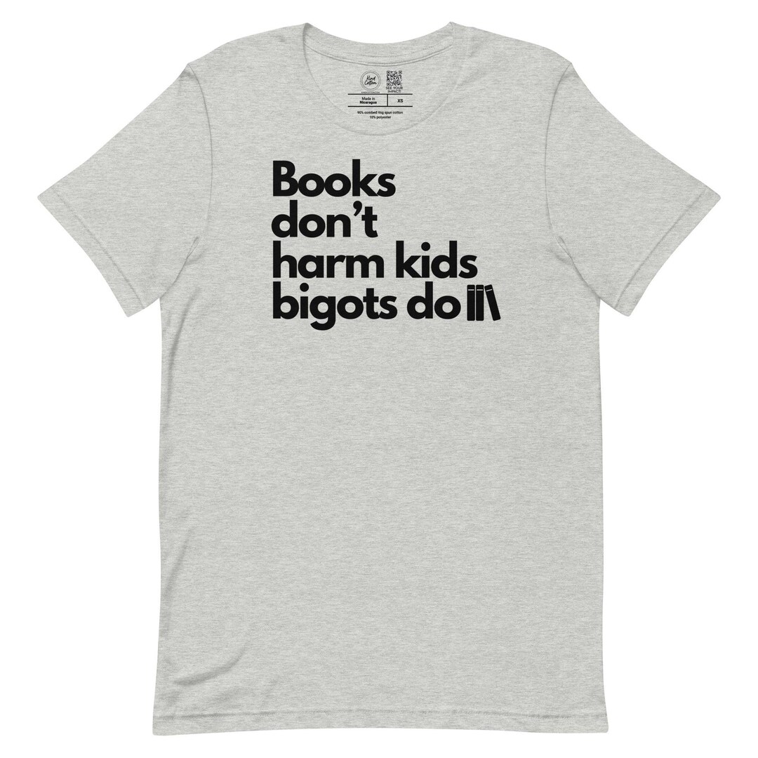 Books Don't Harm Block Classic Tee - Etsy