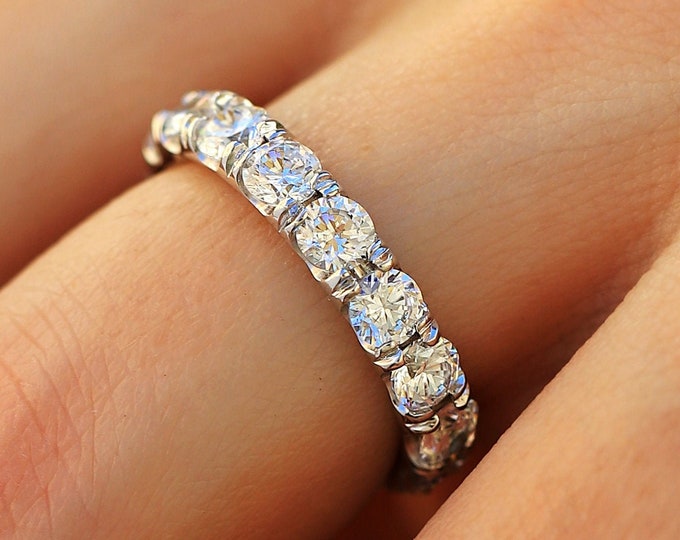 4ct Eternity Band Eternity Ring Women's Wedding Band - Etsy