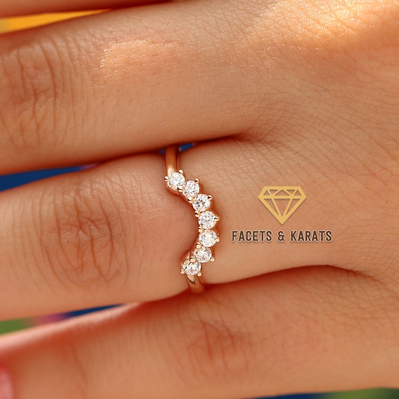 Contour Wedding Band - Etsy