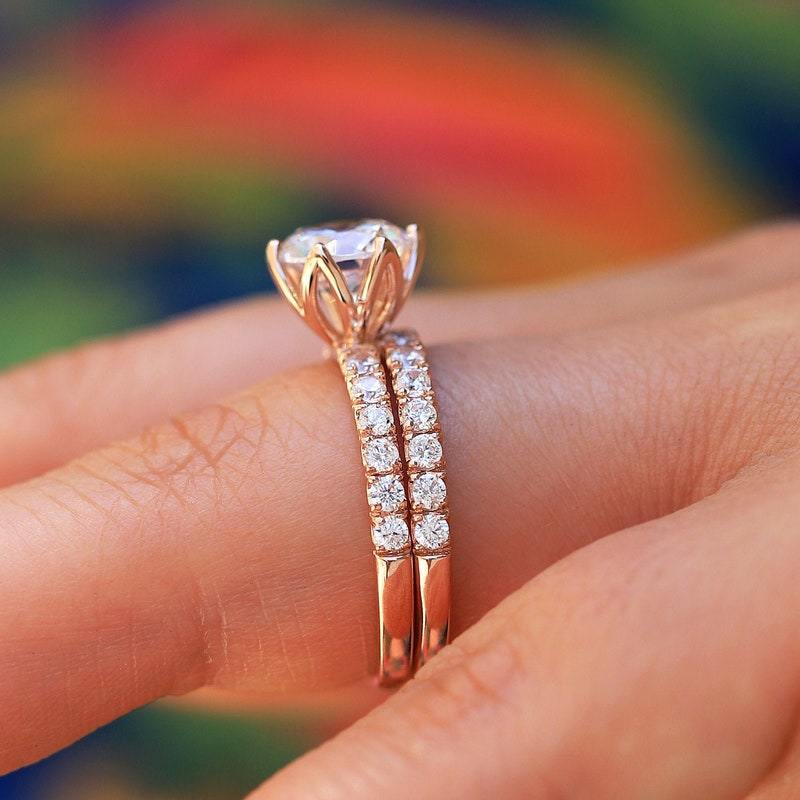 Unique Wedding Ring Set - Etsy