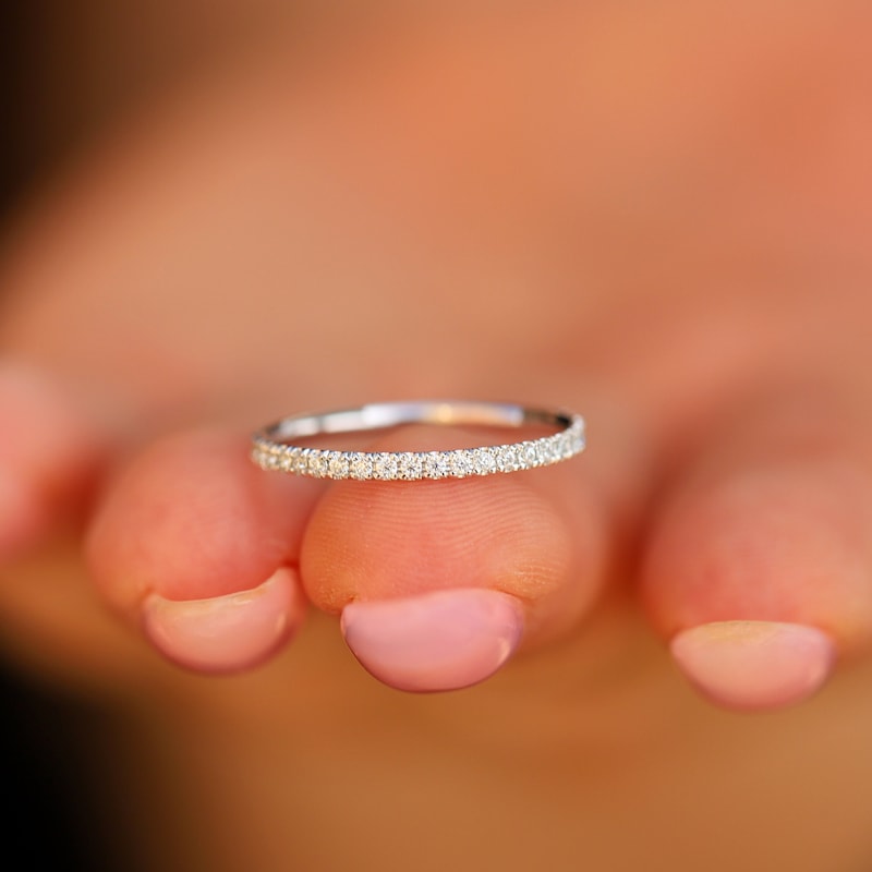 Thin Diamond Band - Etsy